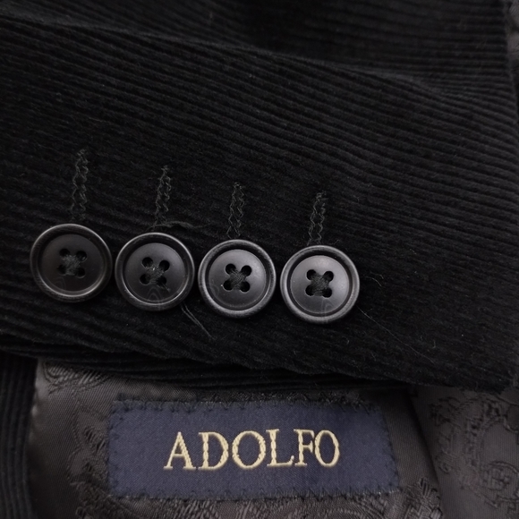 Adolfo | Suits & Blazers | New Adolfo Black Corduroy Sport Coat Blazer ...